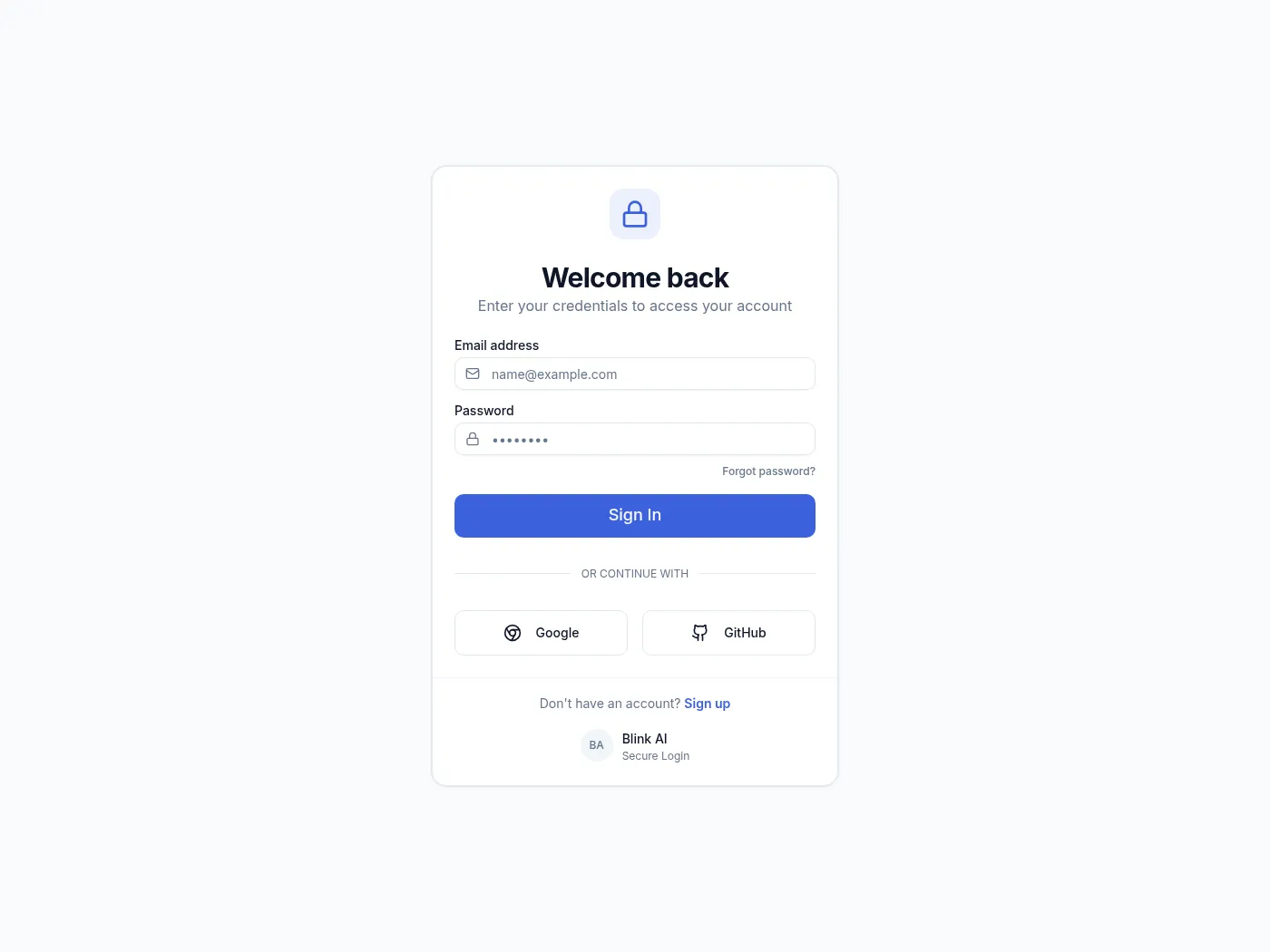 Simple Login UI
