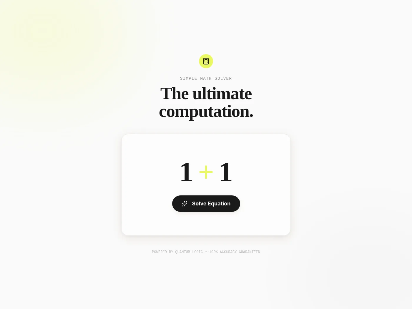 Simple Math Solver