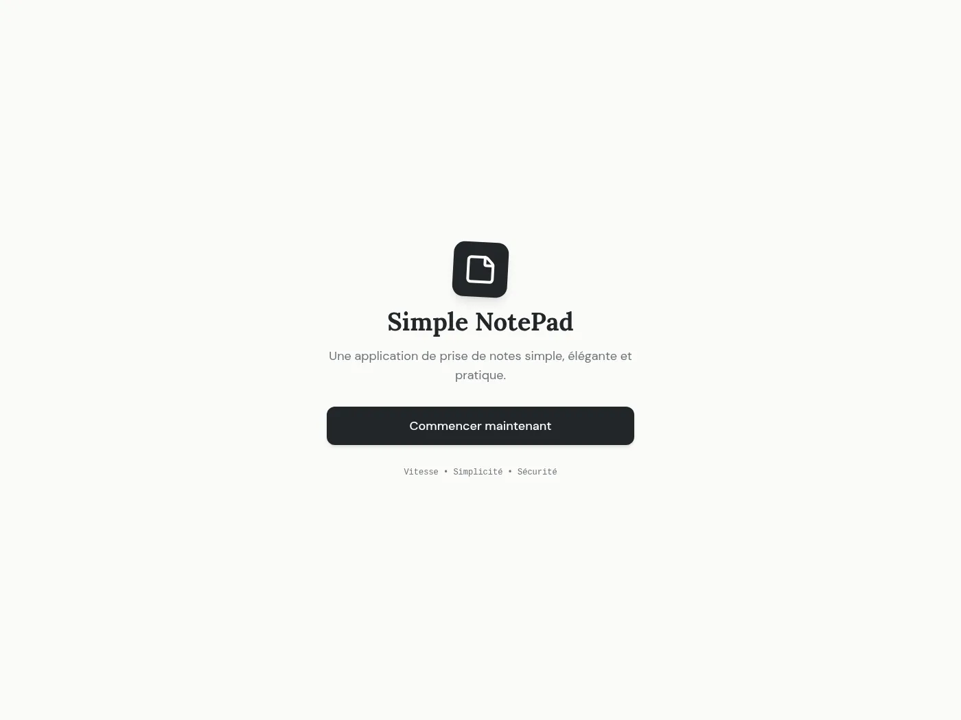 Simple NotePad App
