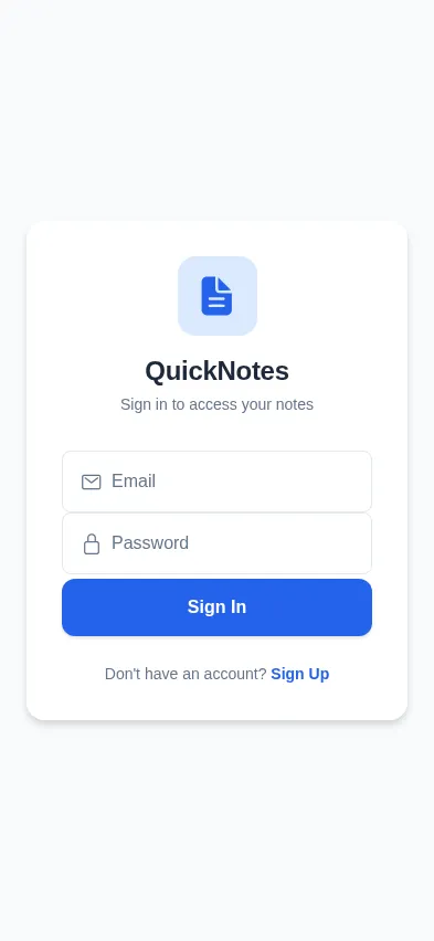 QuickNotes Mobile
