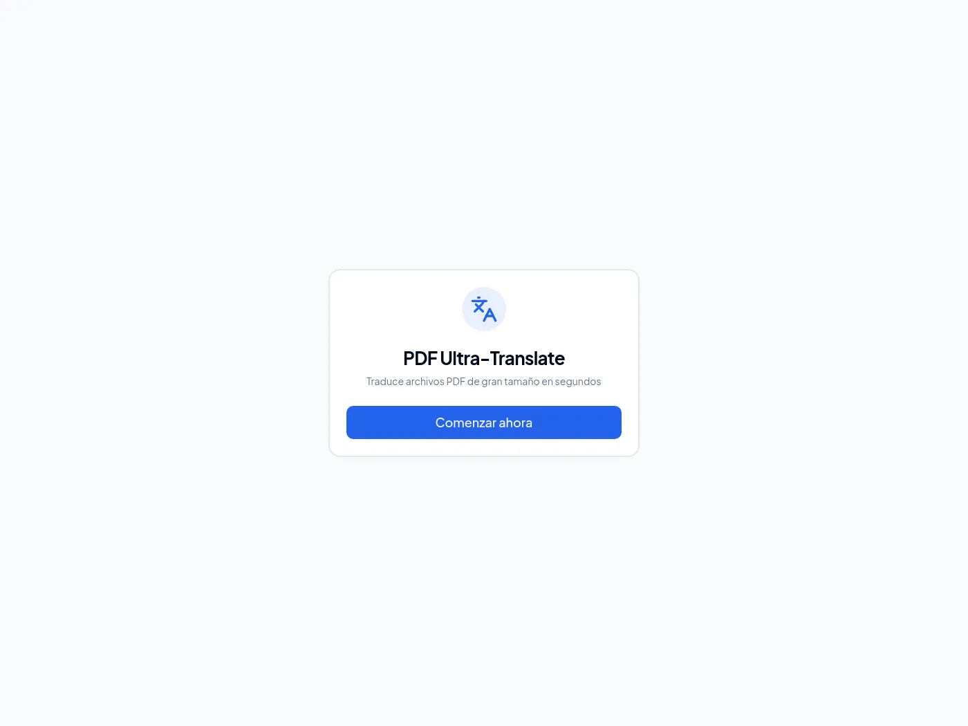 PDF Translator Simple
