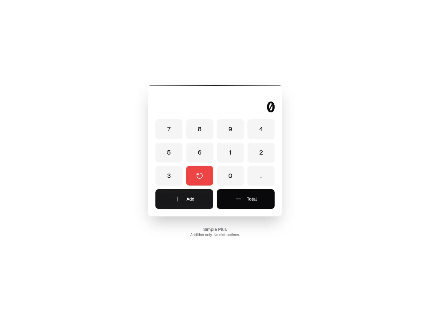 Plus-Only Calc