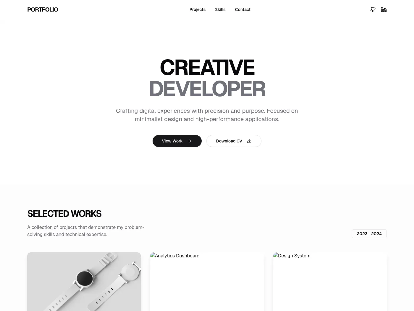 Simple Portfolio Site
