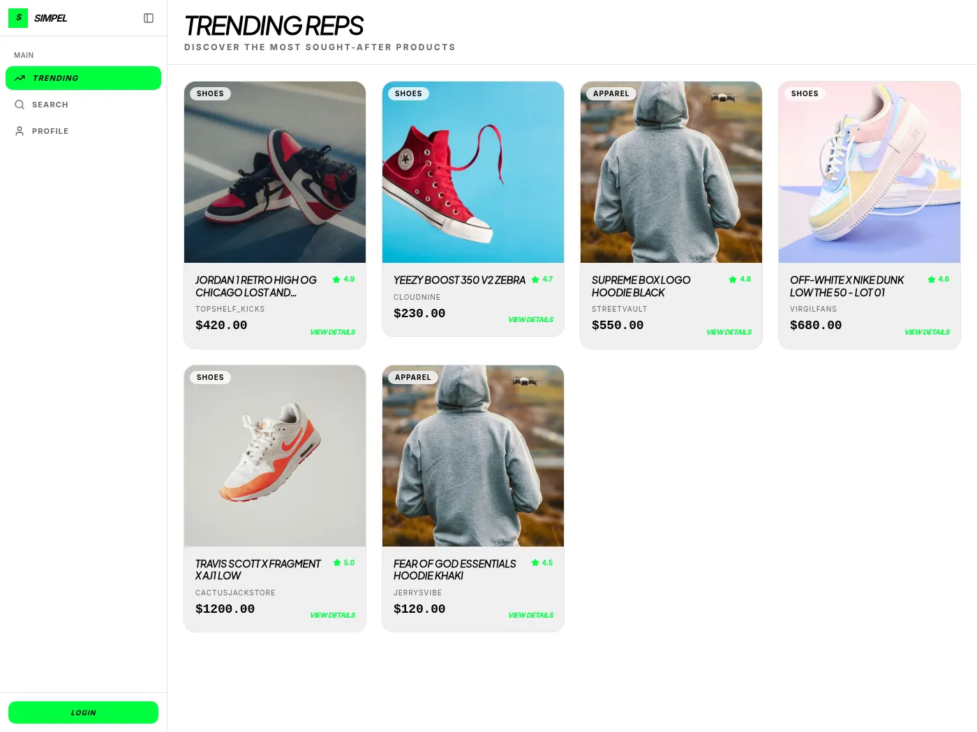 Simpel Product Finder