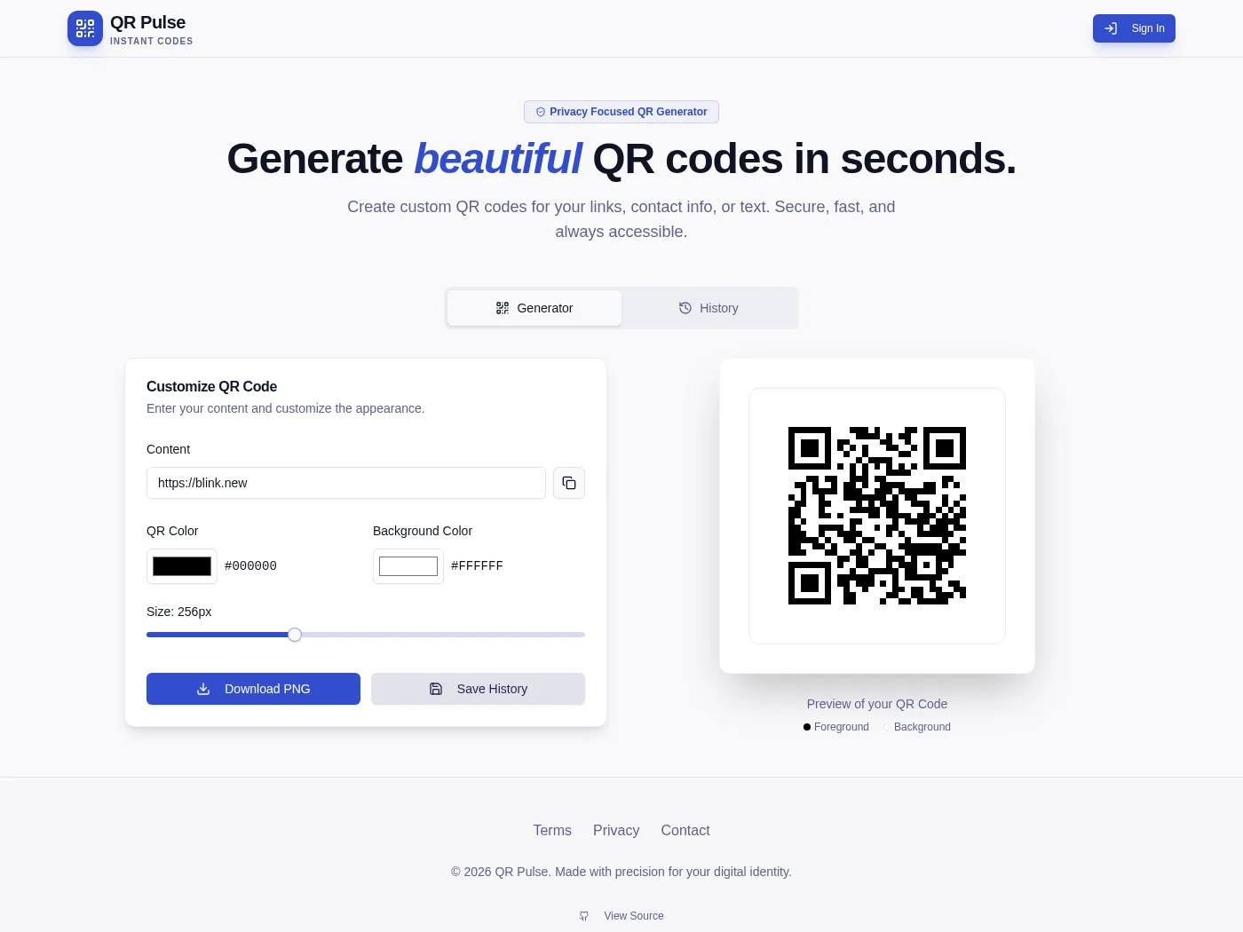 Simple QR Code Generator