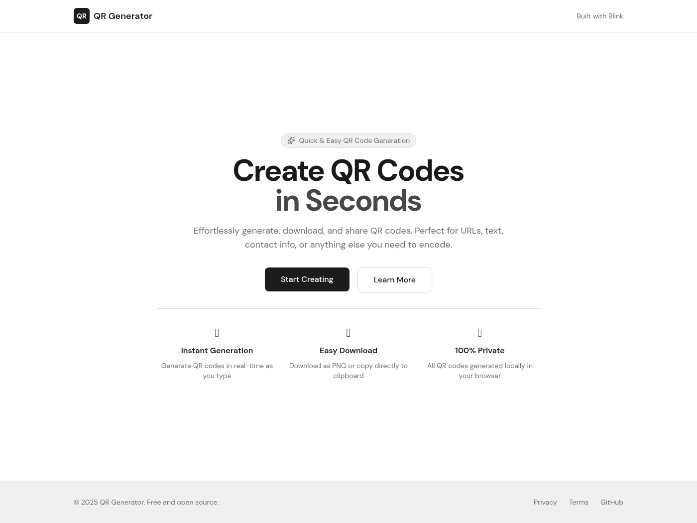 Quick QR Generator