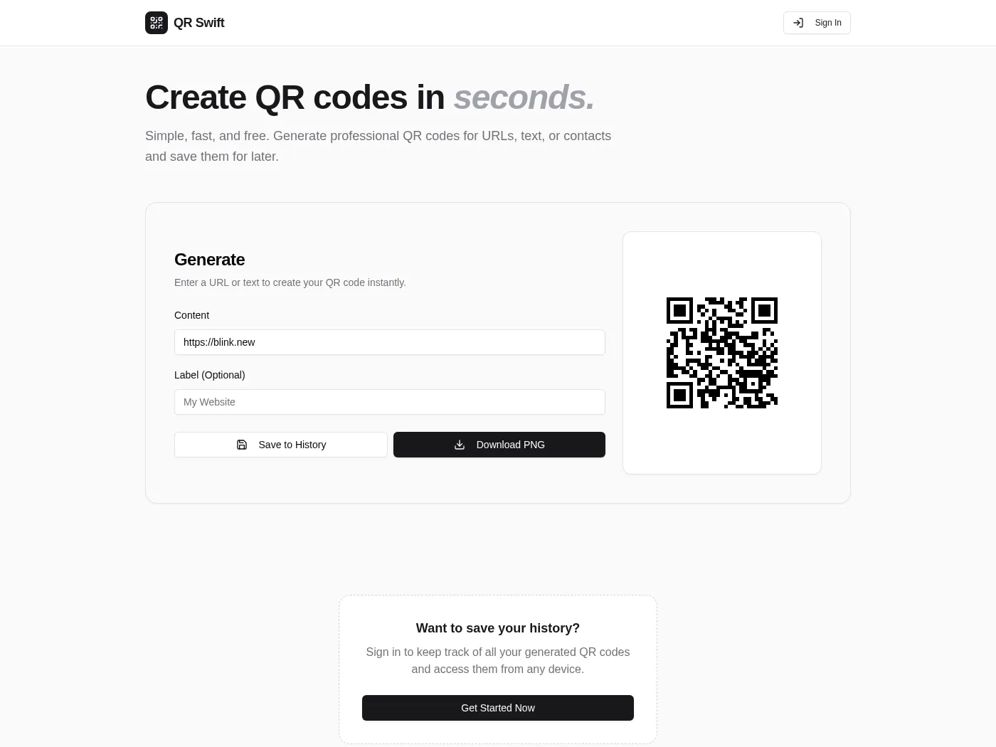 Simple QR Code Generator