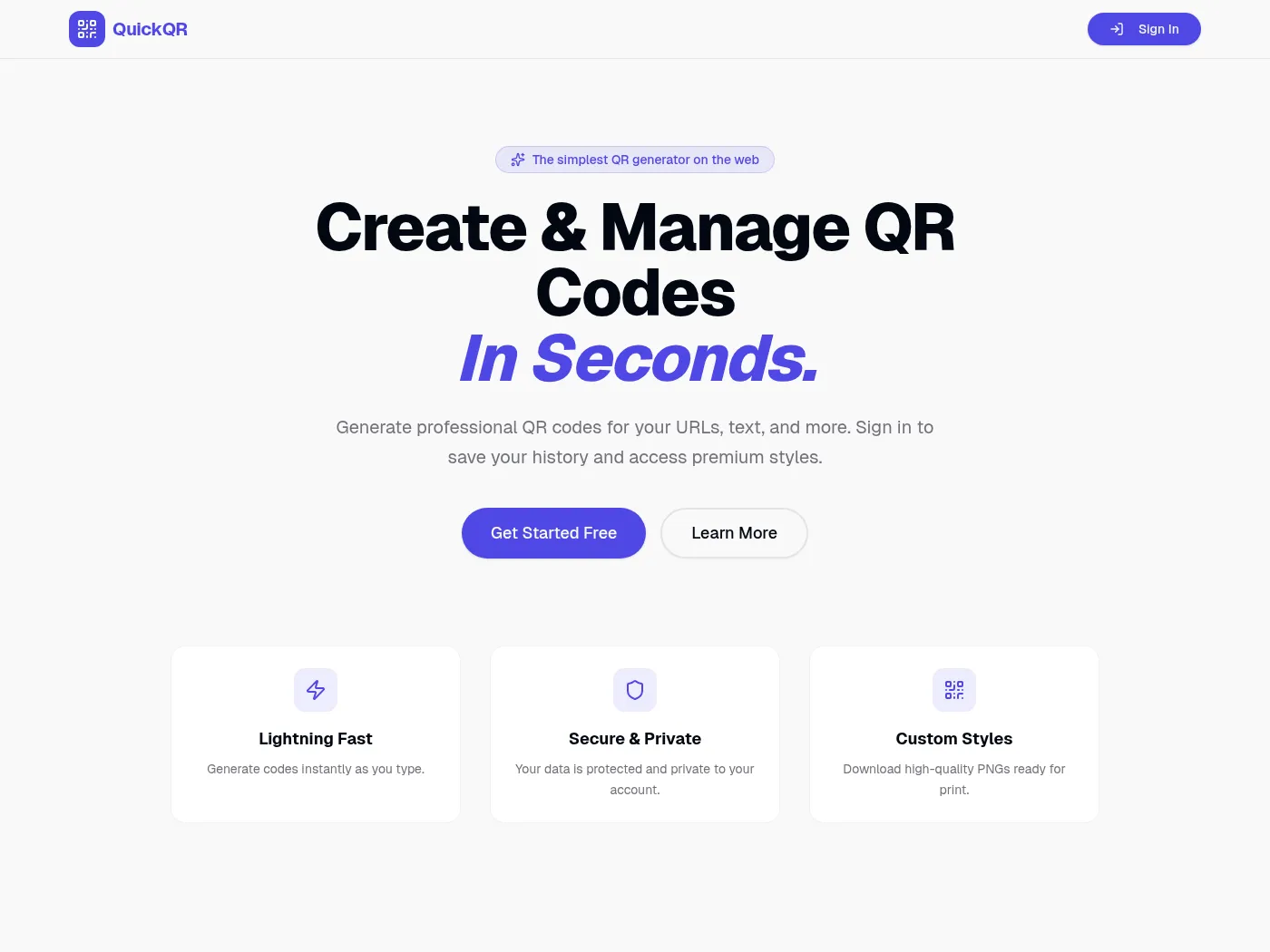 Simple QR Code Generator