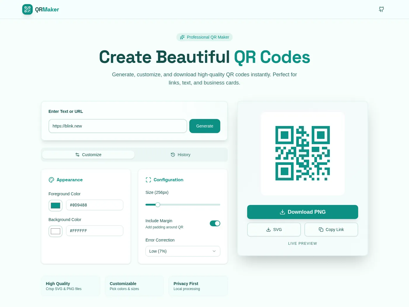 Simple QR Code Maker