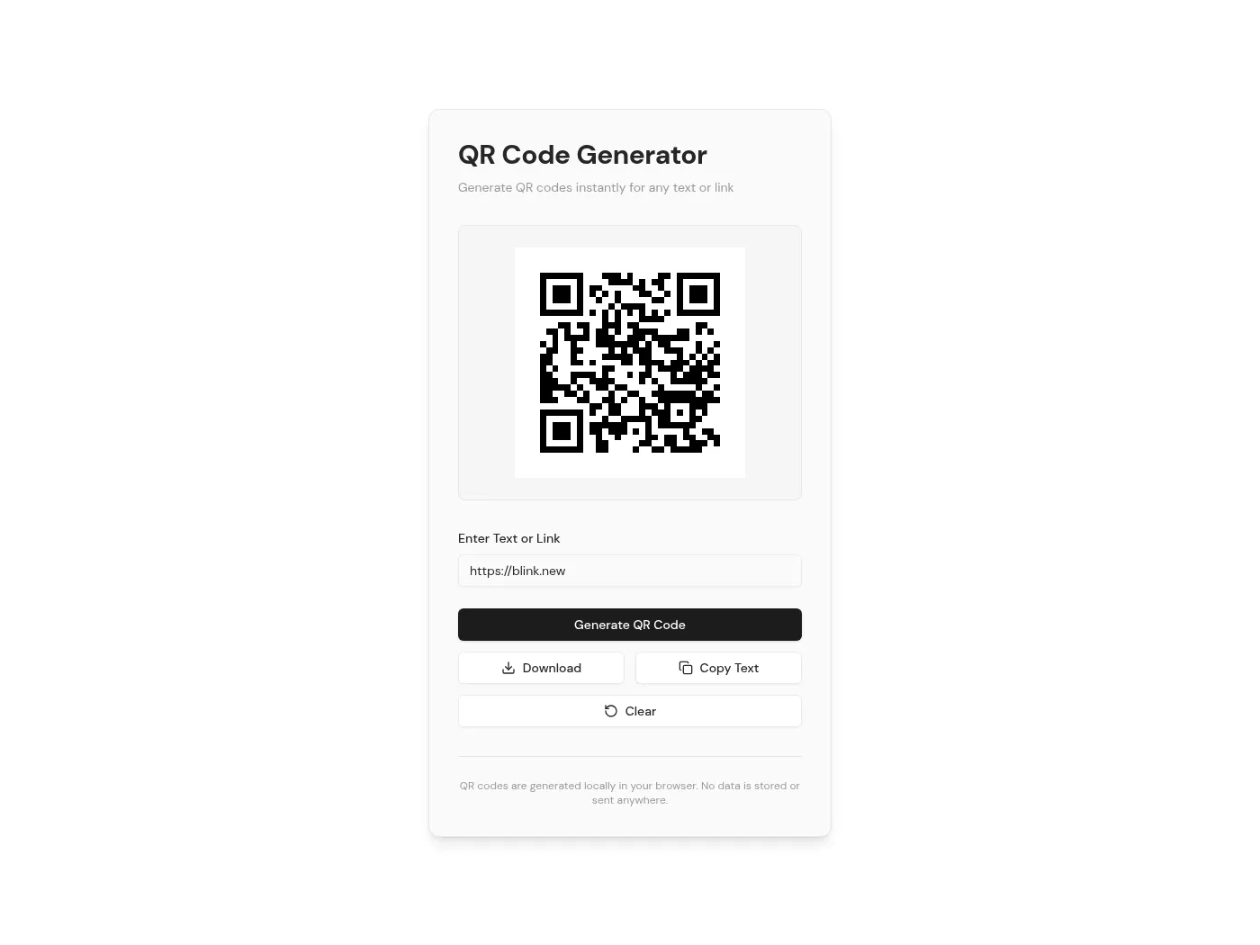 Quick QR Generator