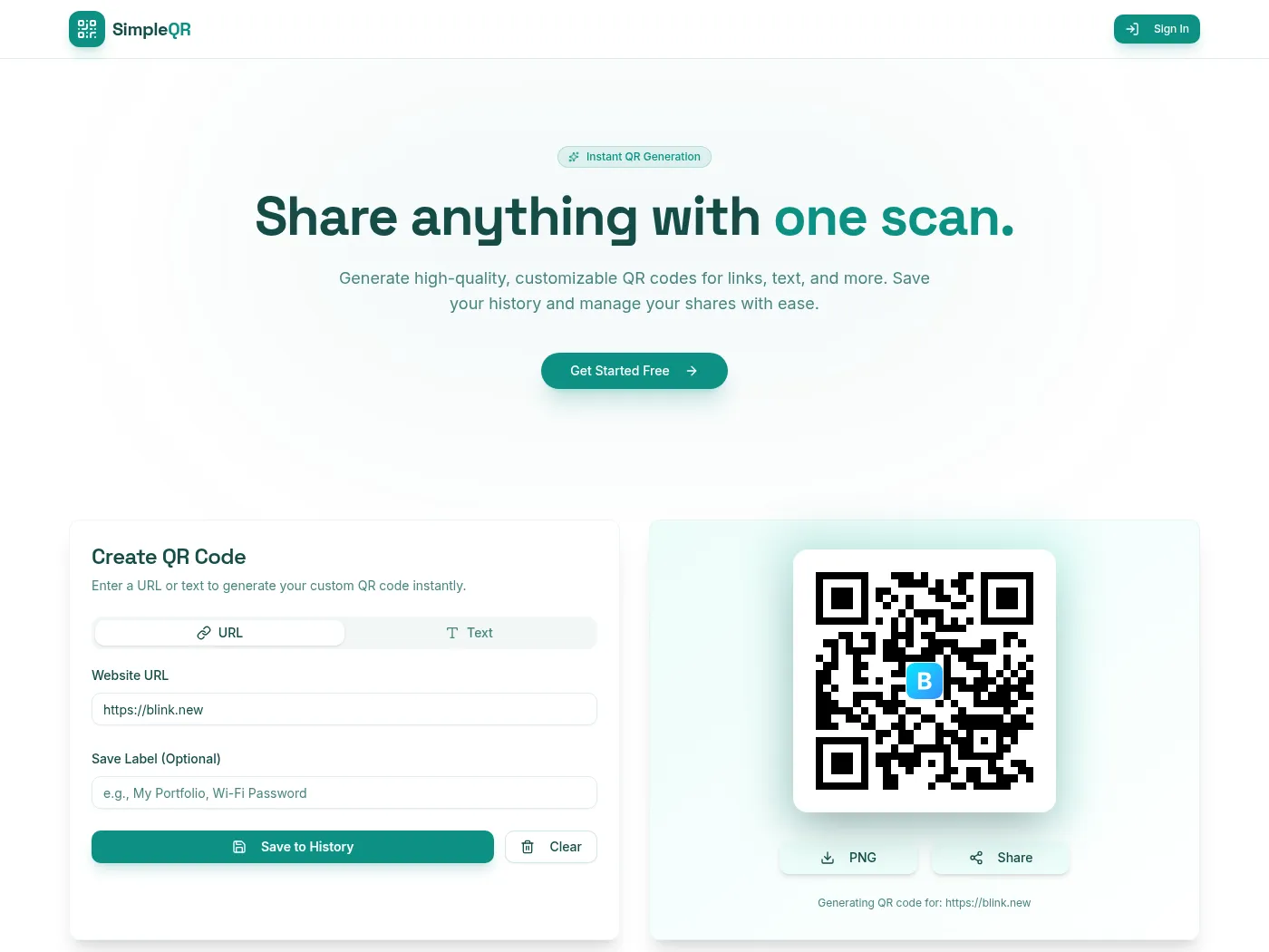 SimpleQR
