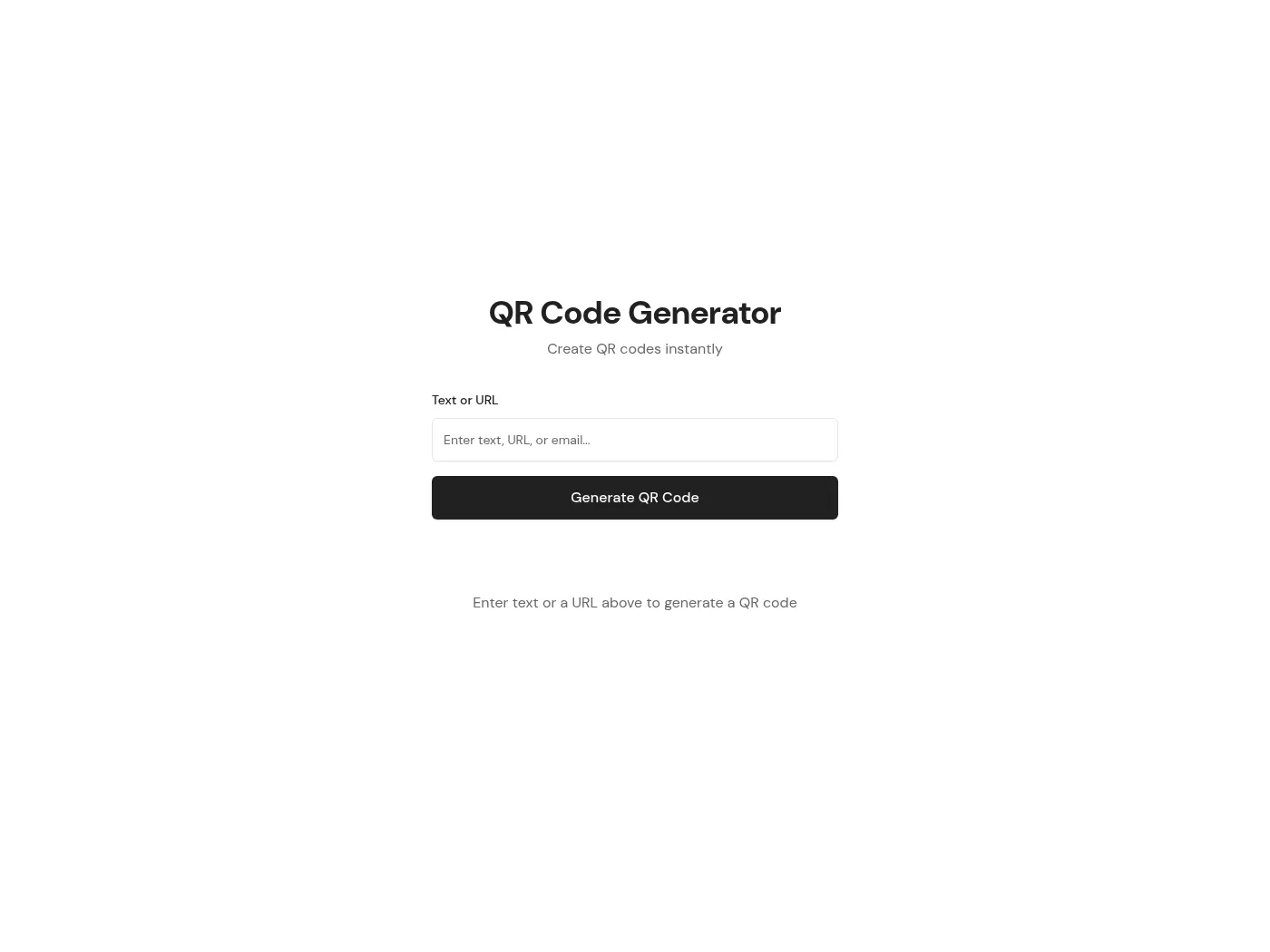 Simple QR Code Generator