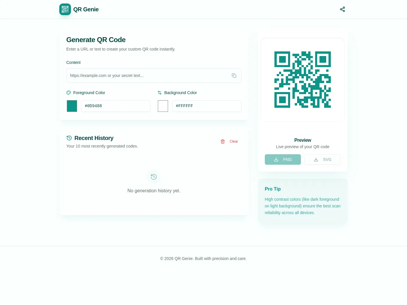 Simple QR Genie