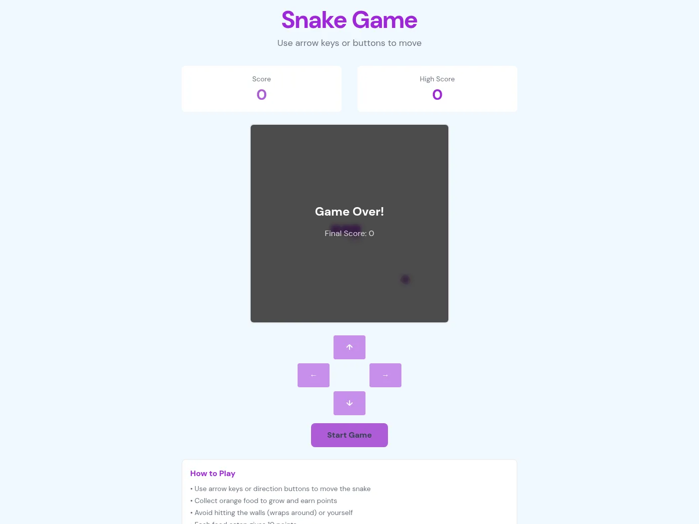 Simple Snake Game