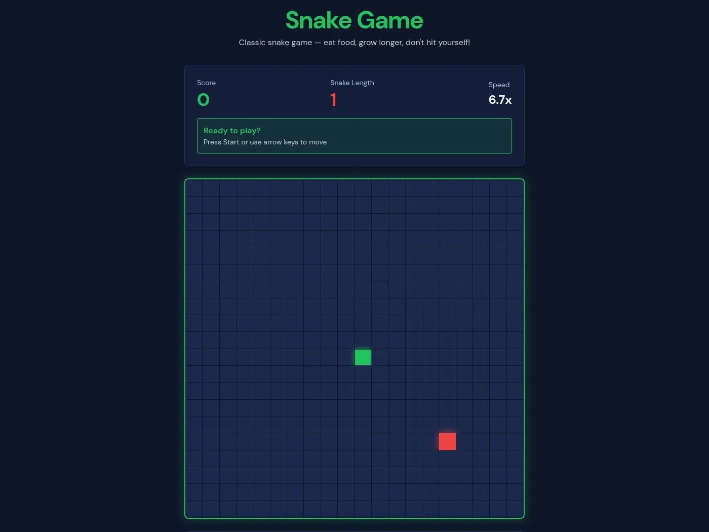 Snake Game Simplified