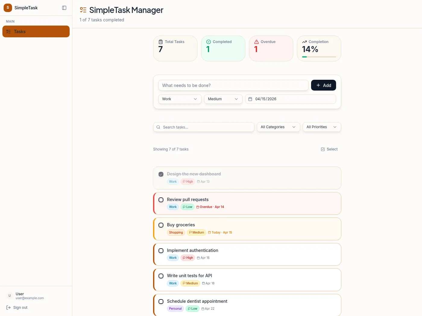 SimpleTask Manager