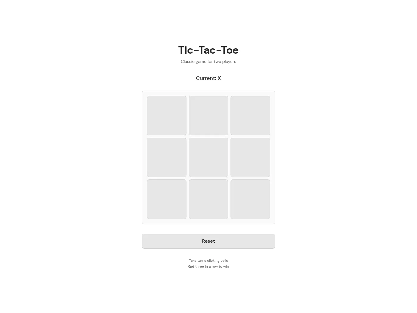Simple Tic-Tac-Toe