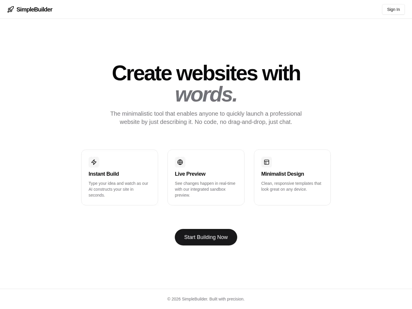 Simple Web Builder