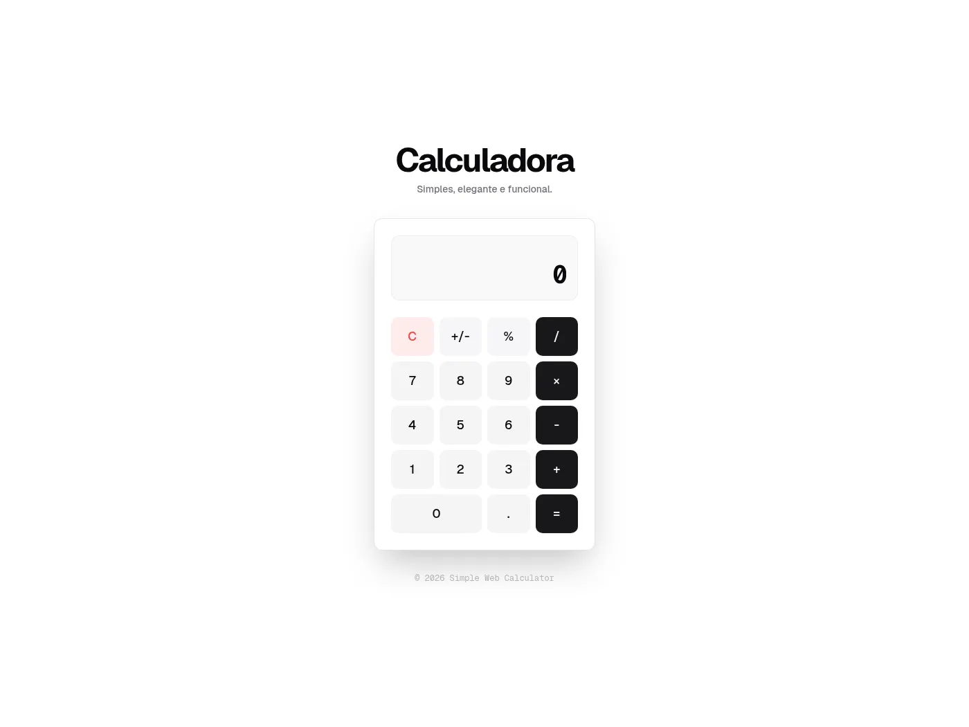 Simple Web Calculator