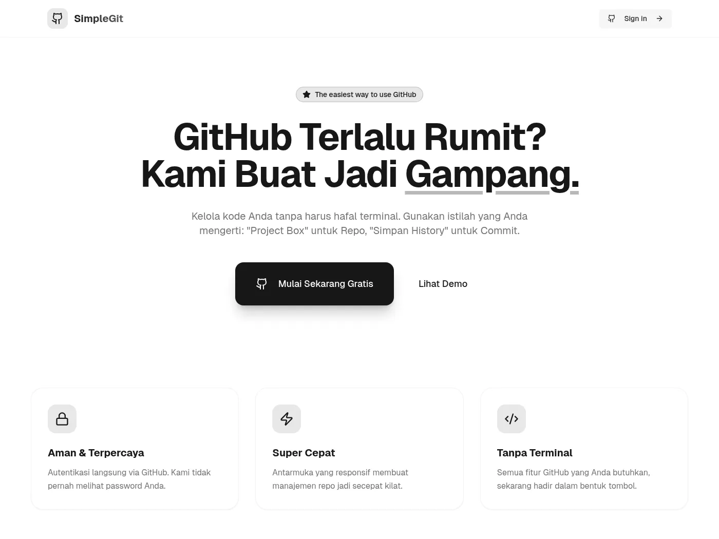 SimpleGit UX