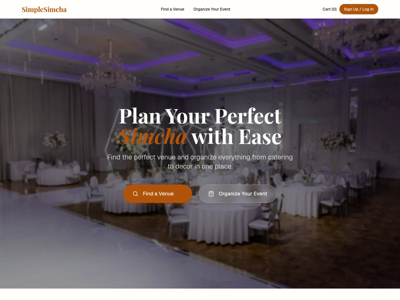SimpleSimcha Event Planner
