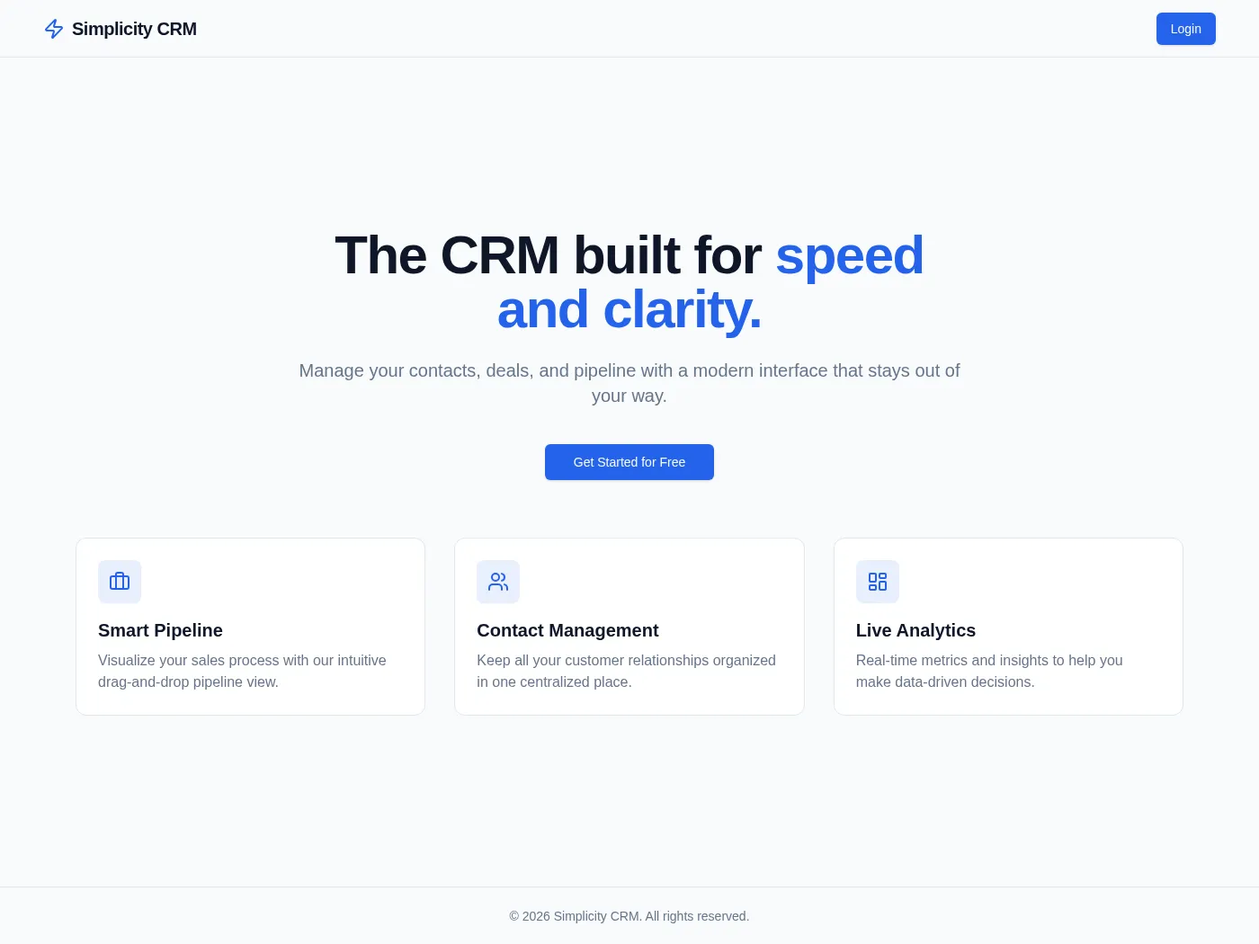 Simplicity CRM