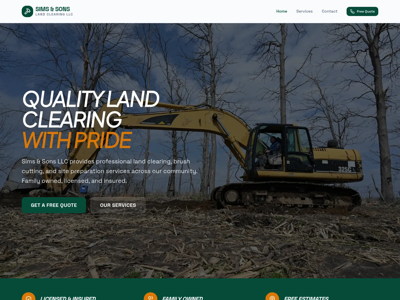 Sims & Sons Website