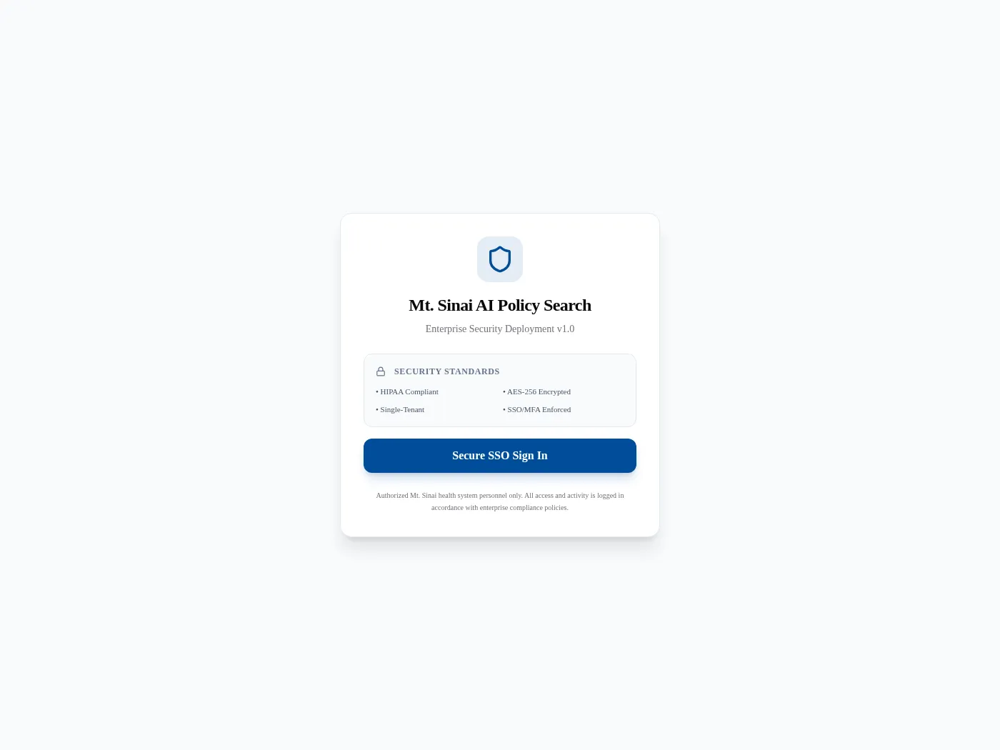 Sinai AI Policy Search