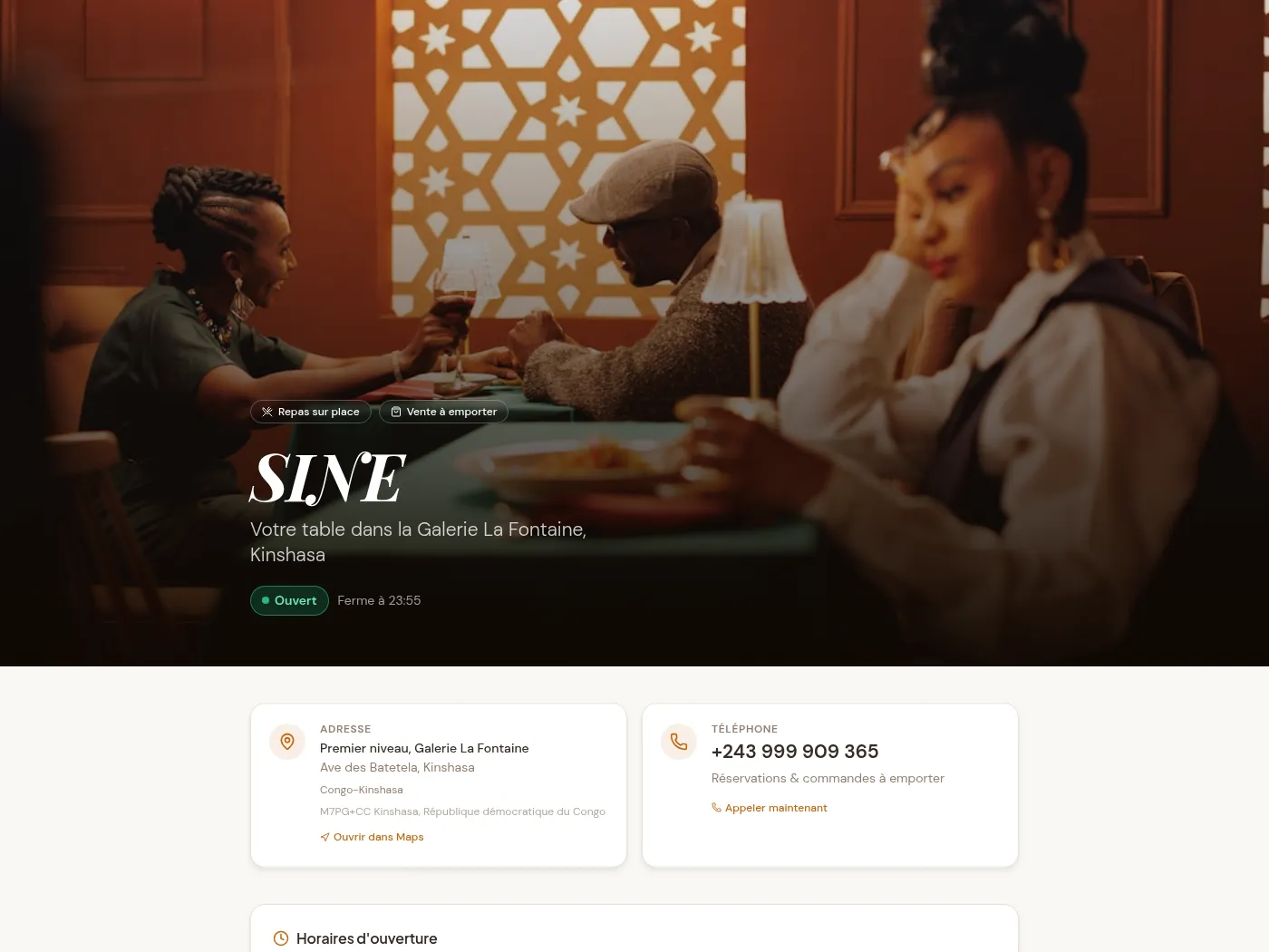 SINE Restaurant Portal