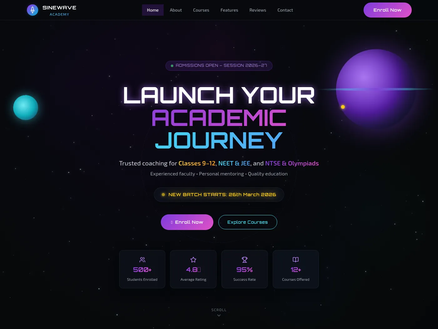 Sinewave Academy Portal