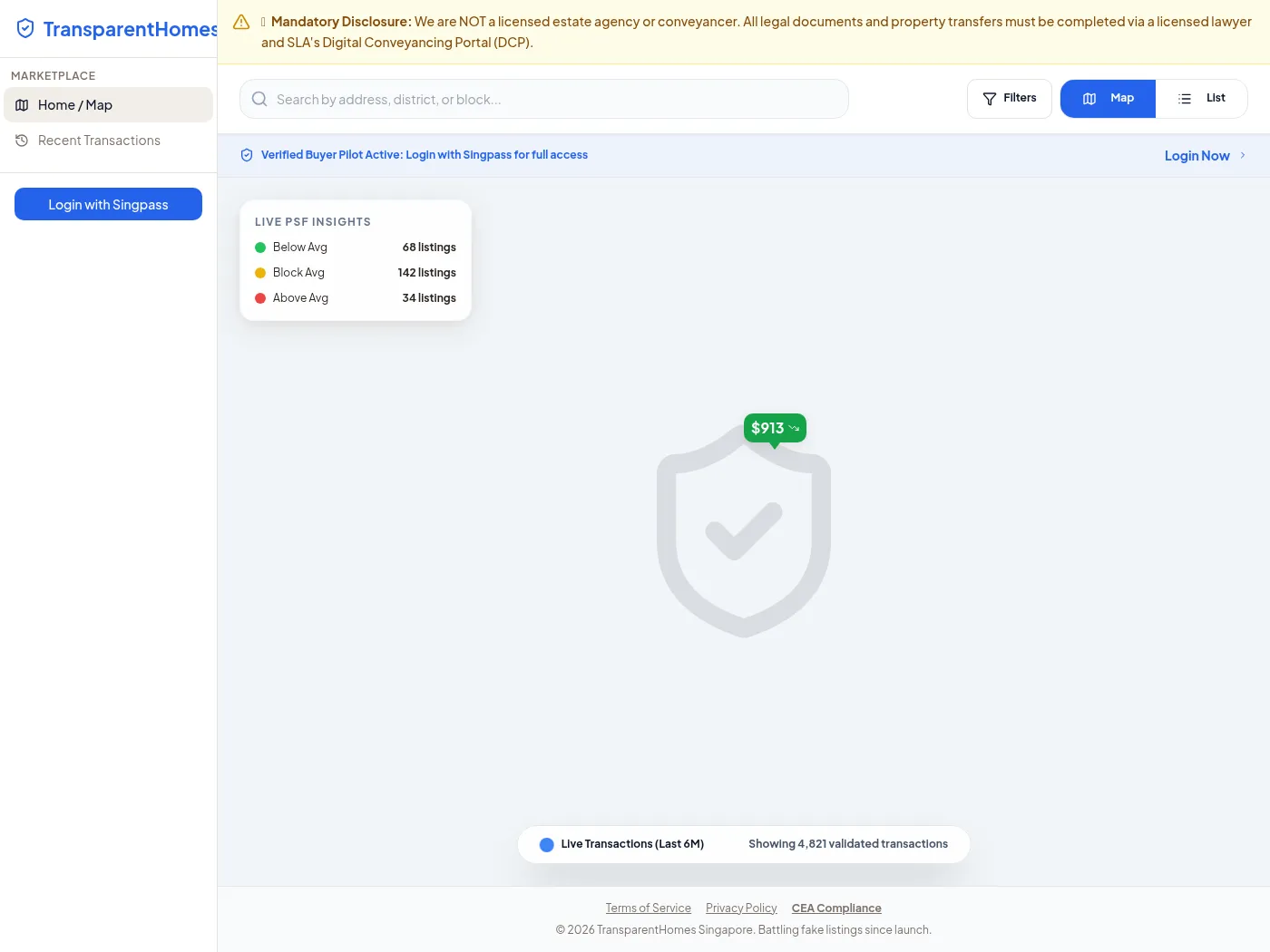 TransparentHomes Marketplace