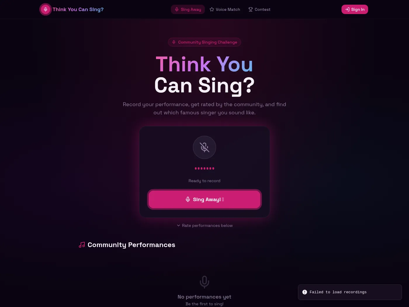 SingAway Challenge