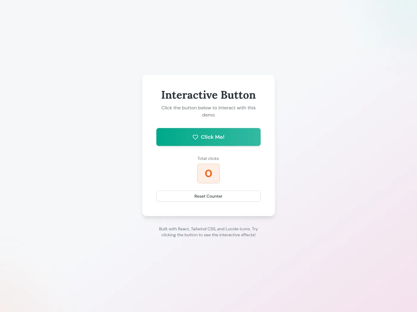 Simple Button Page