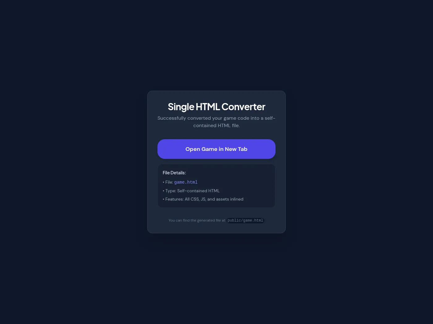 Single HTML Converter