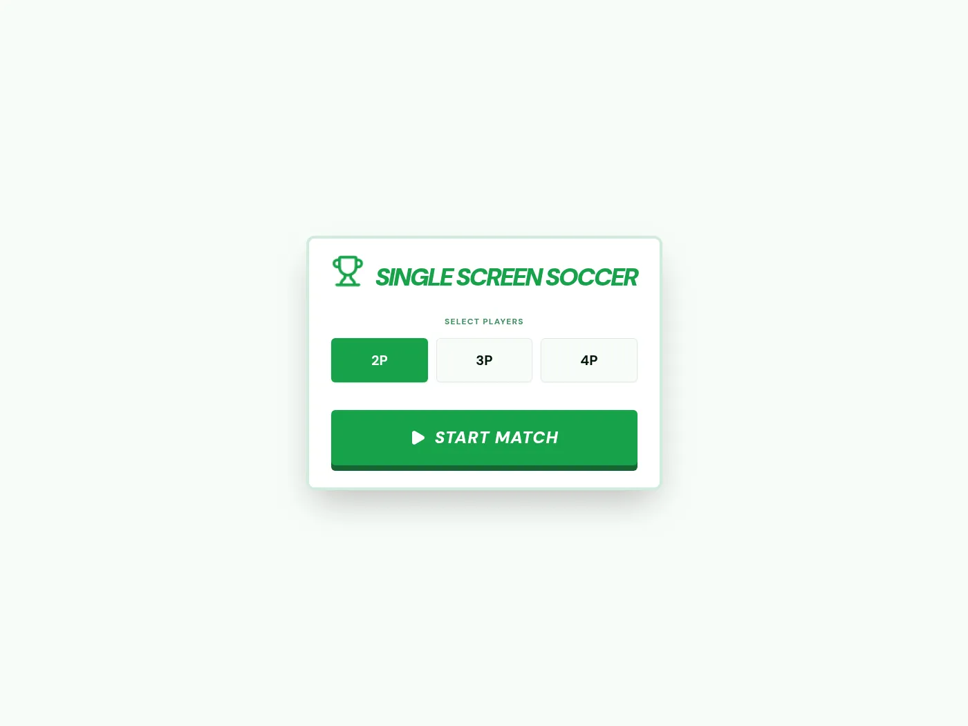 Single Screen Soccer