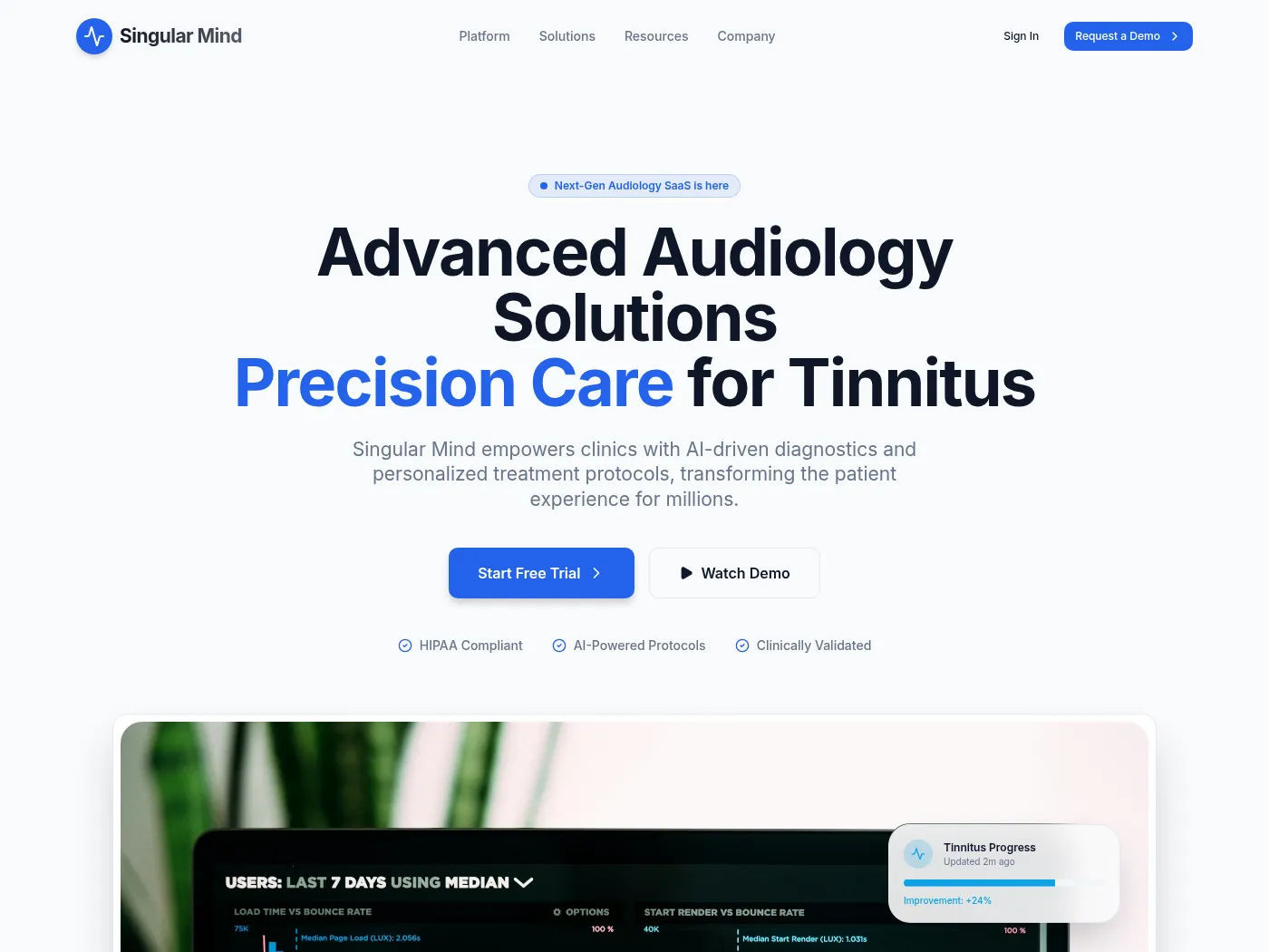 Singular Mind Landing Page