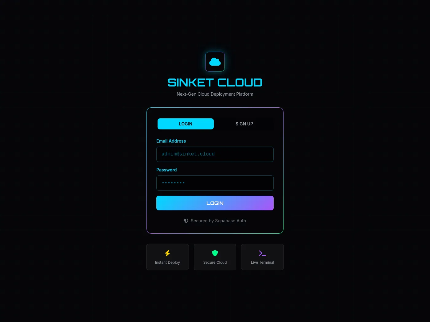 Sinket Cloud Frontend