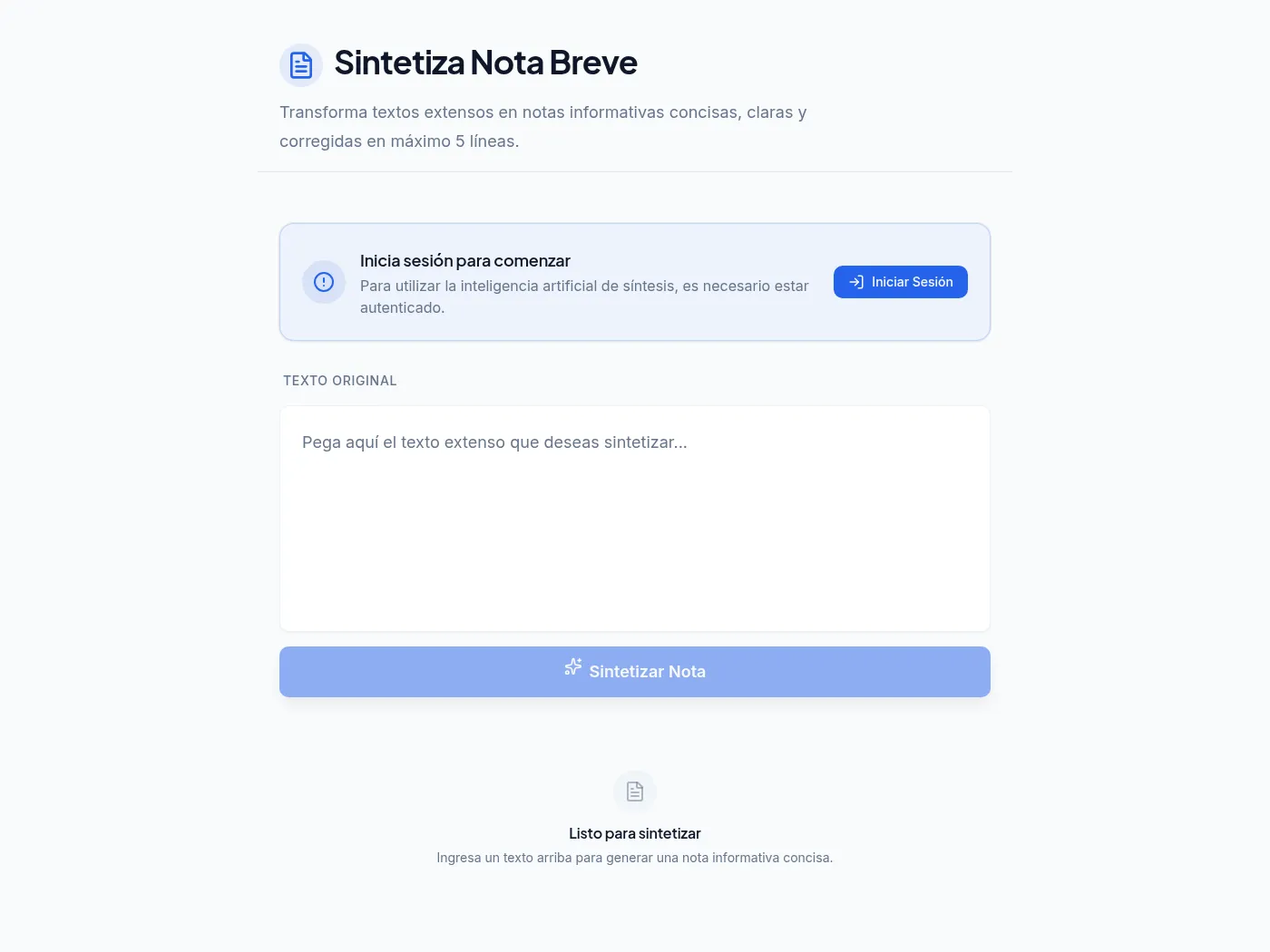 Sintetiza Nota Breve
