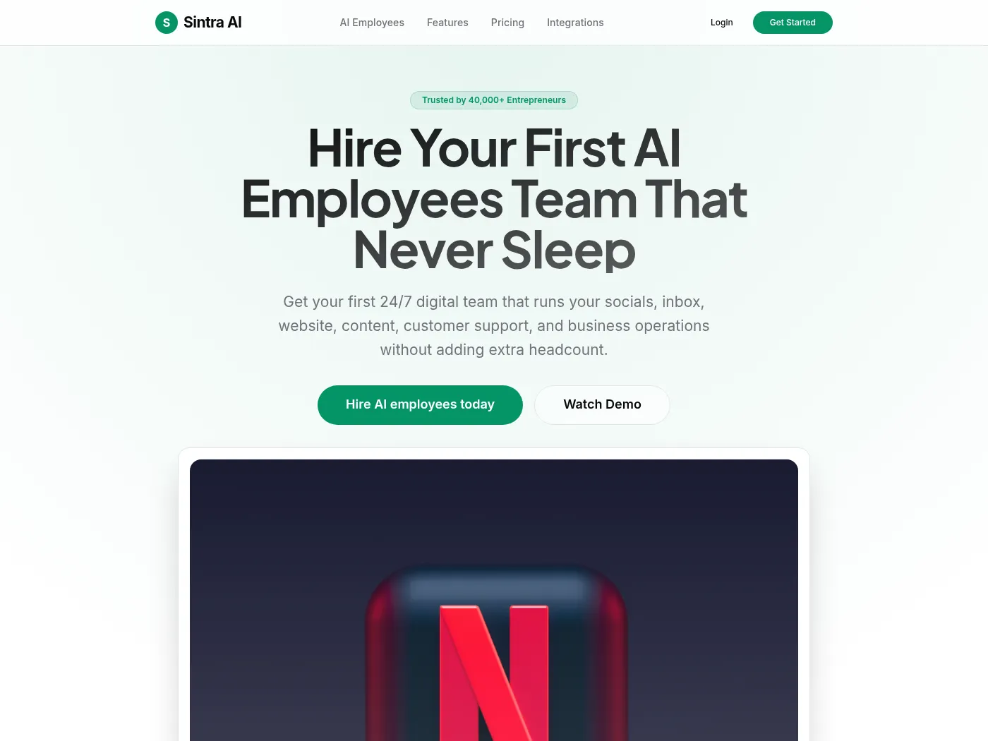 SintraAI Web Clone