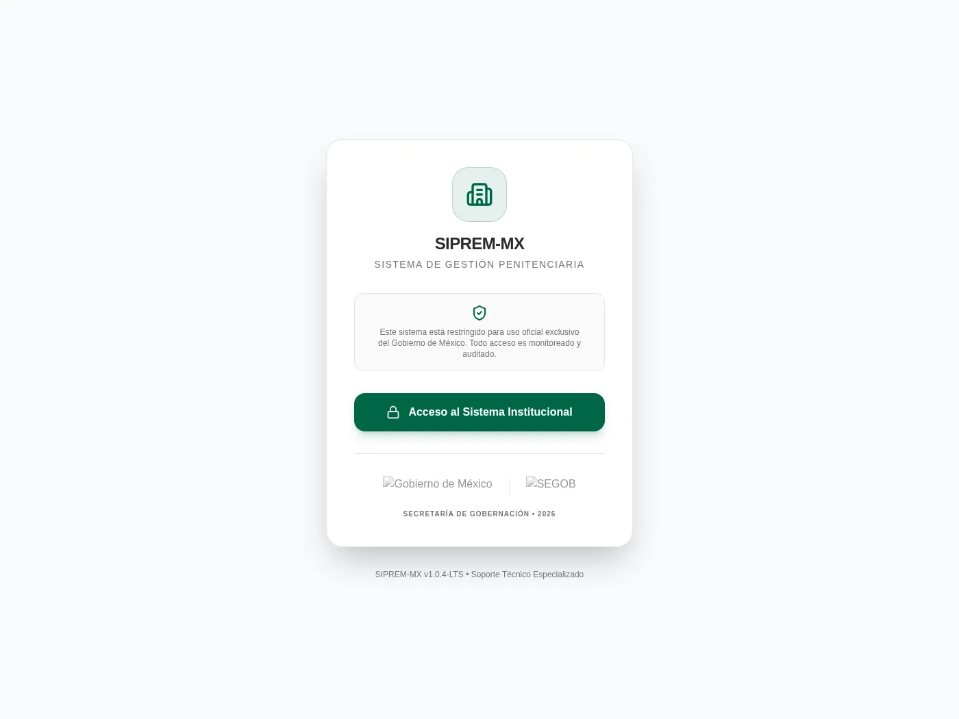 SIPREM-MX Prisoner Management