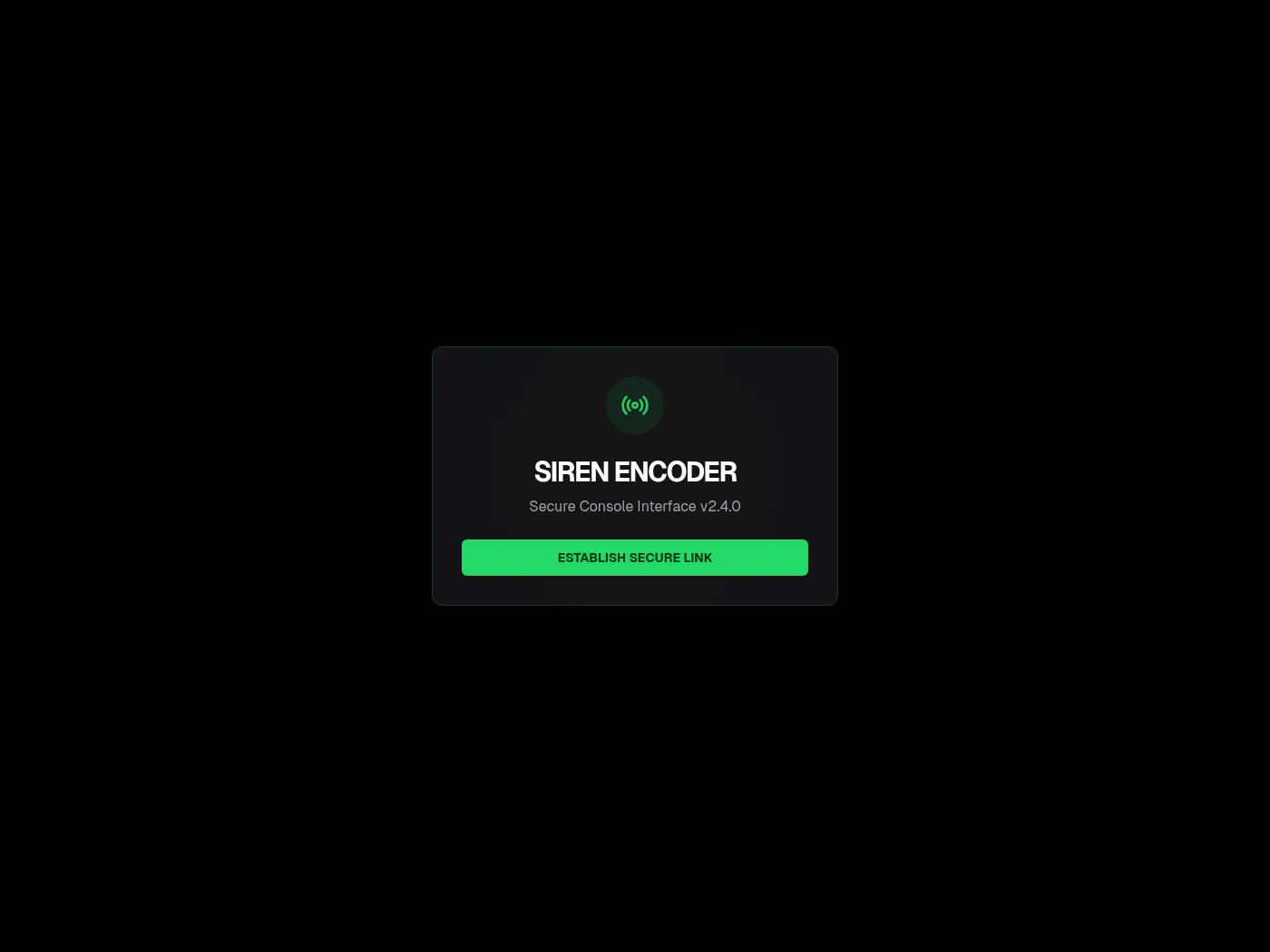 Siren Encoder Console