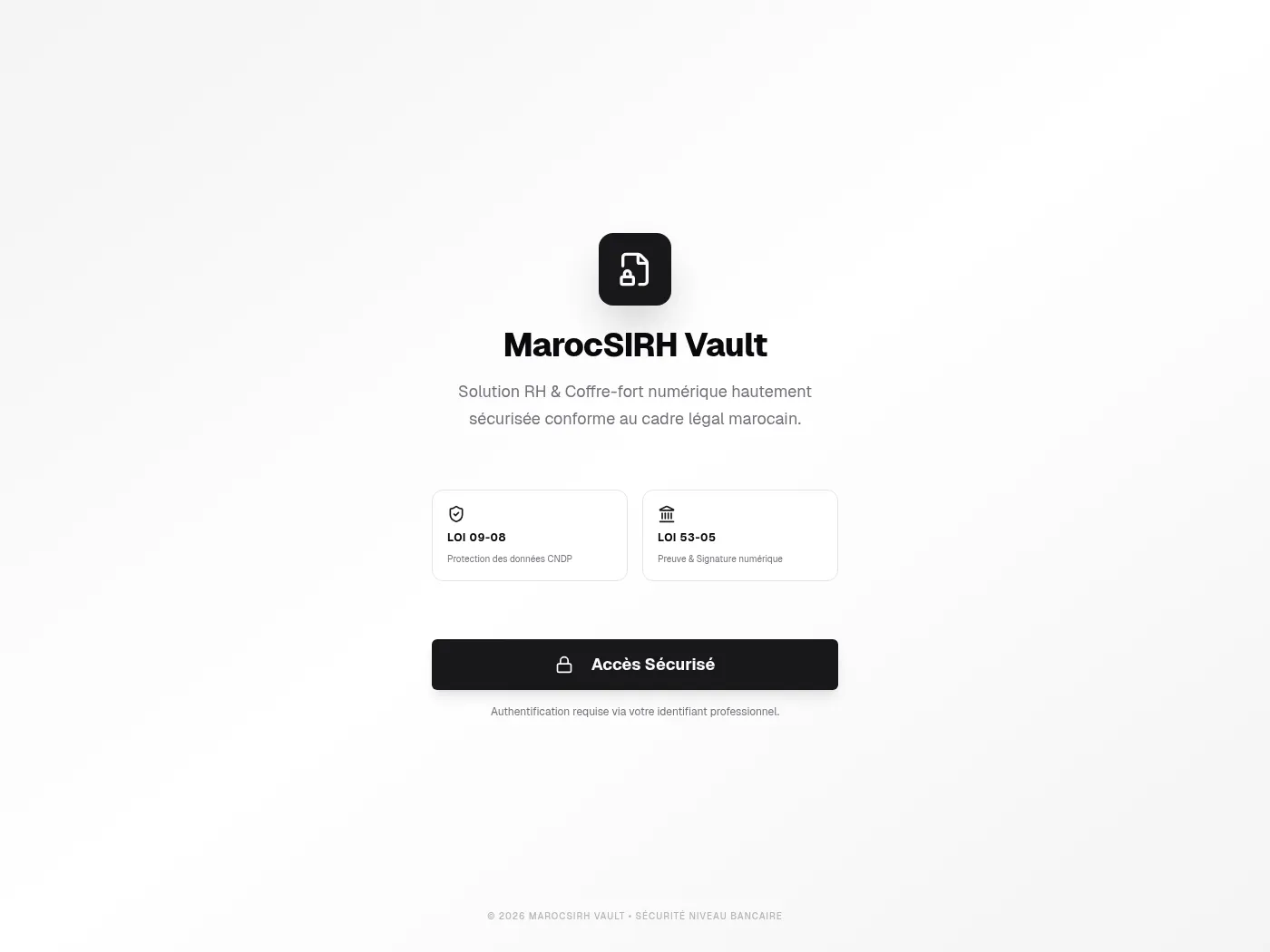 MarocSIRH Vault