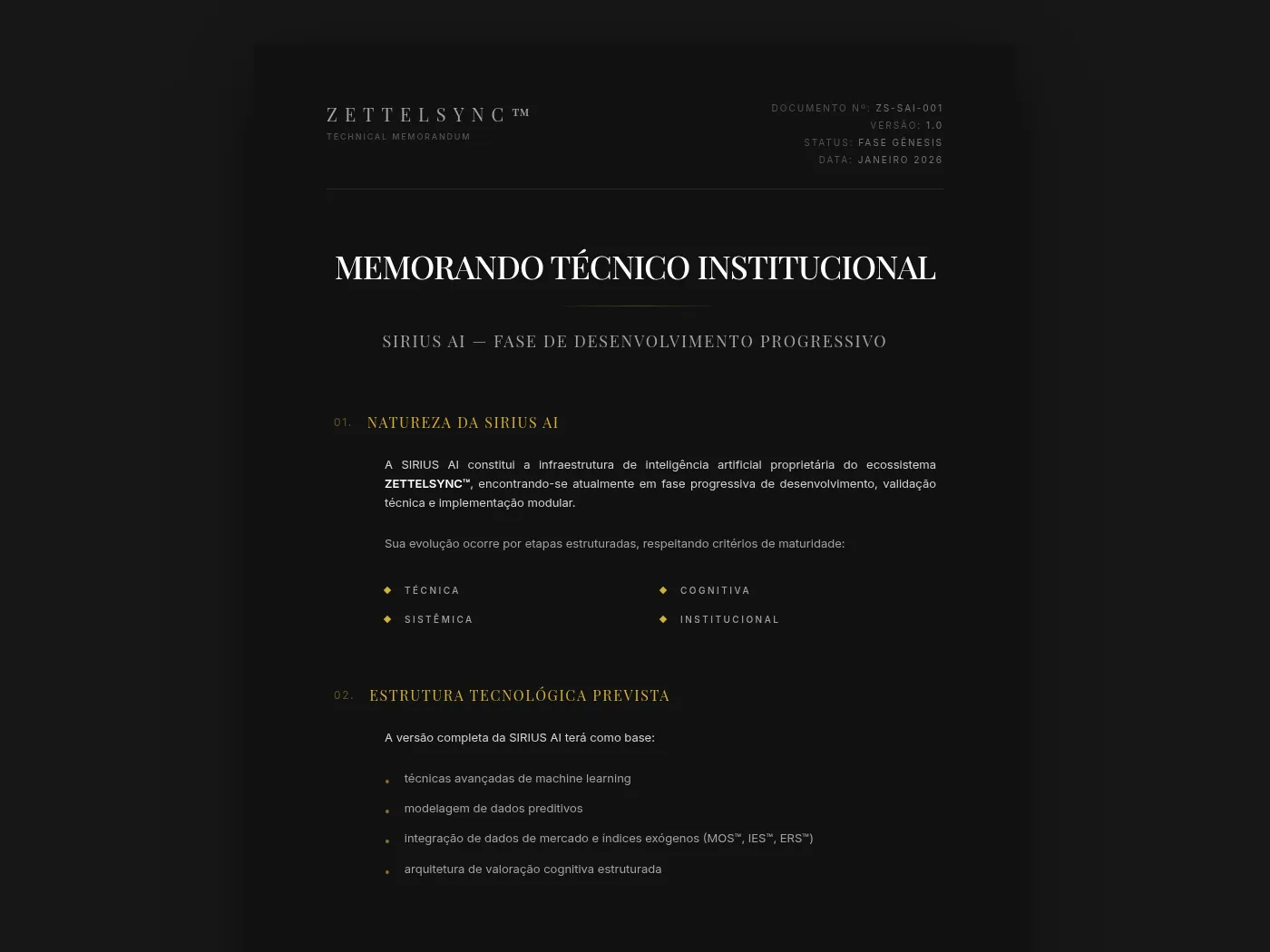 Sirius AI Technical Flyer
