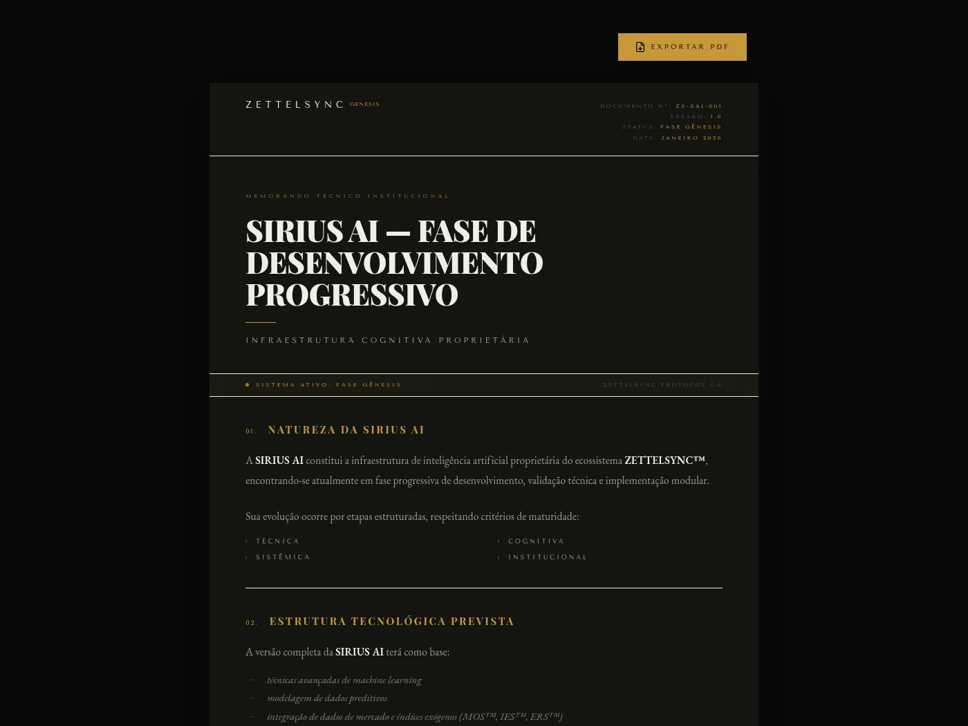 SIRIUS AI Technical Memo