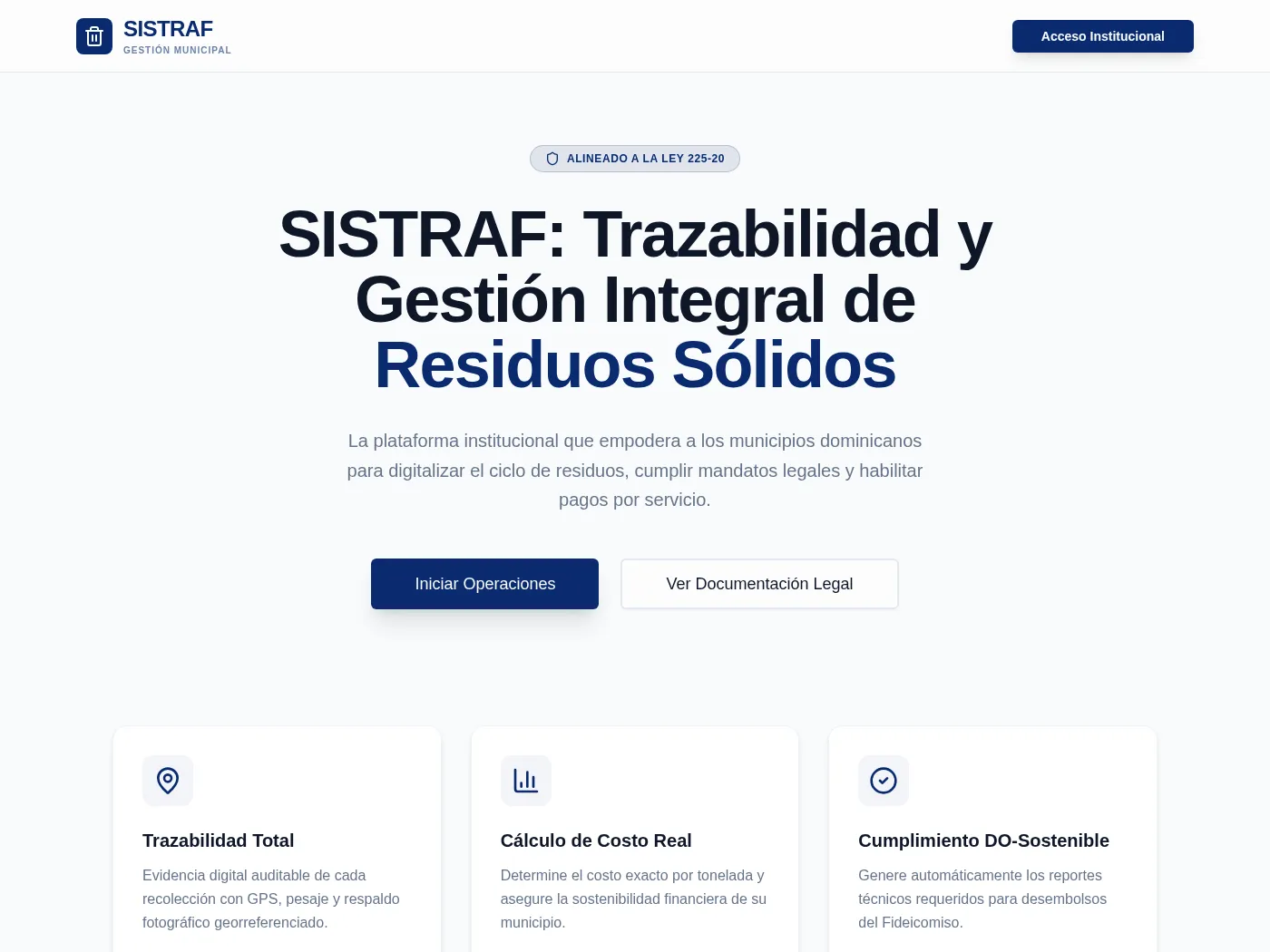 SISTRAF Municipal Gestion