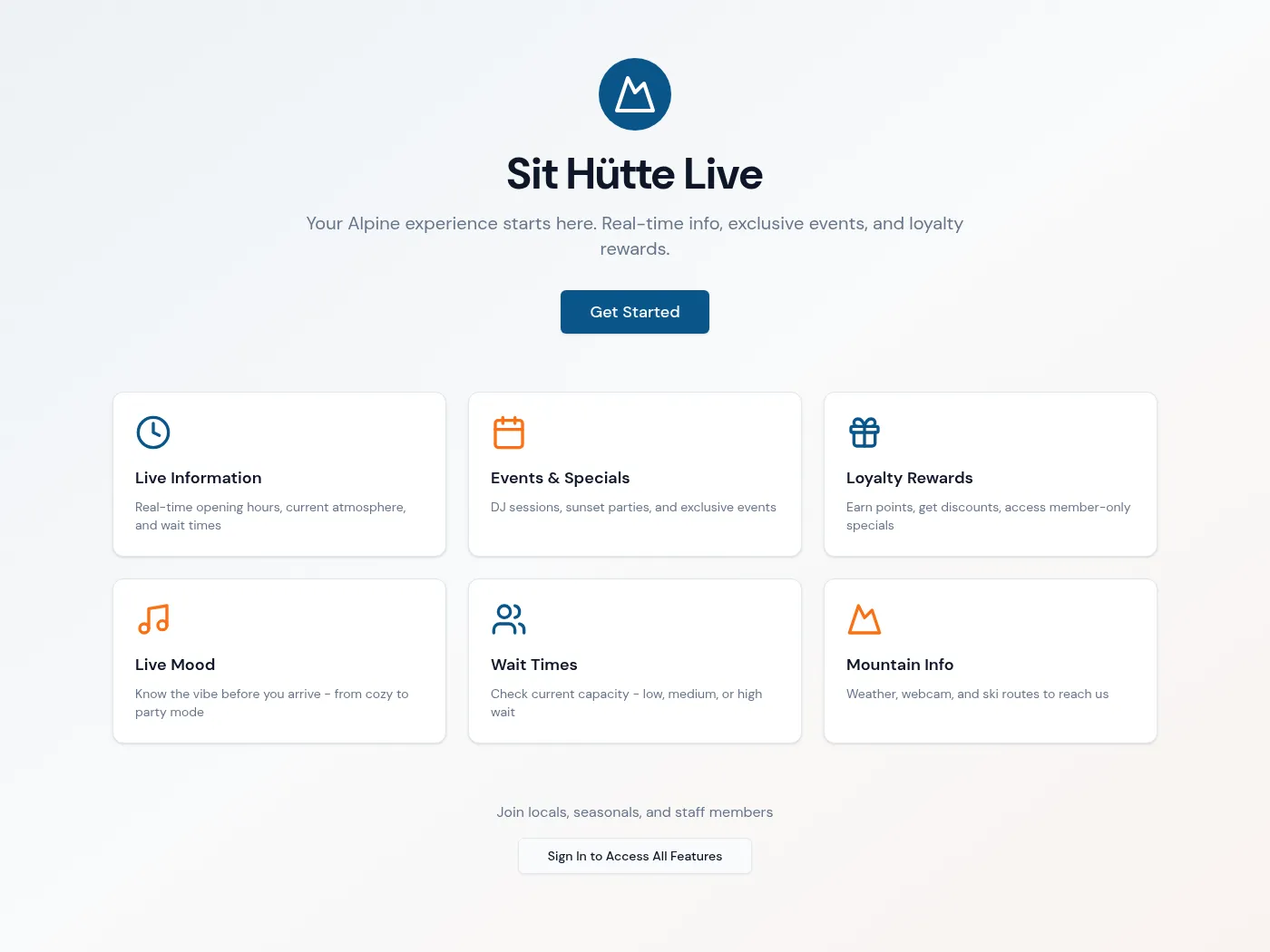 Sit Hütte Live App