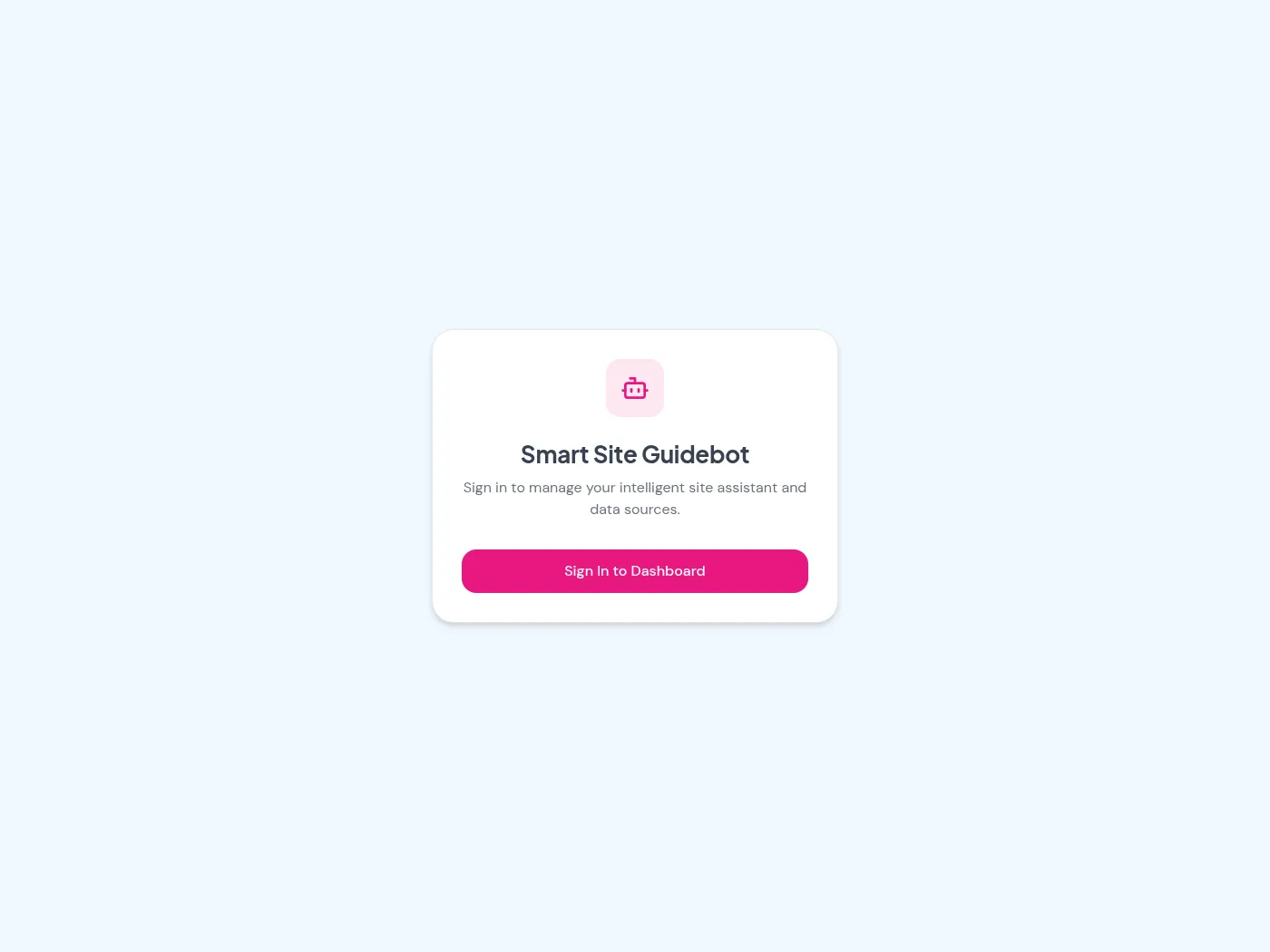 Smart Site Guidebot