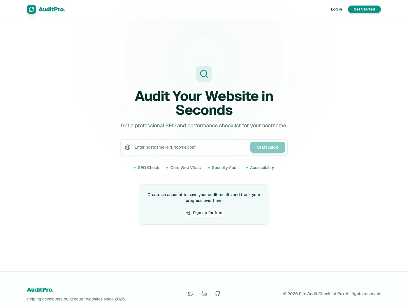 Site Audit Checklist Pro