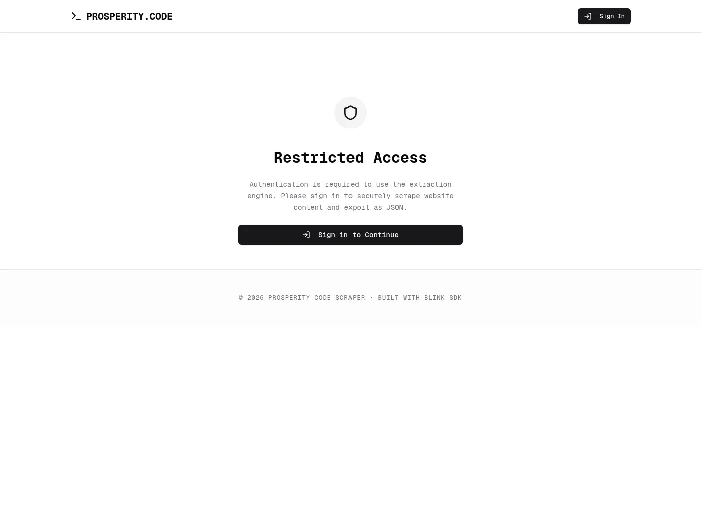 Prosperity Code Scraper