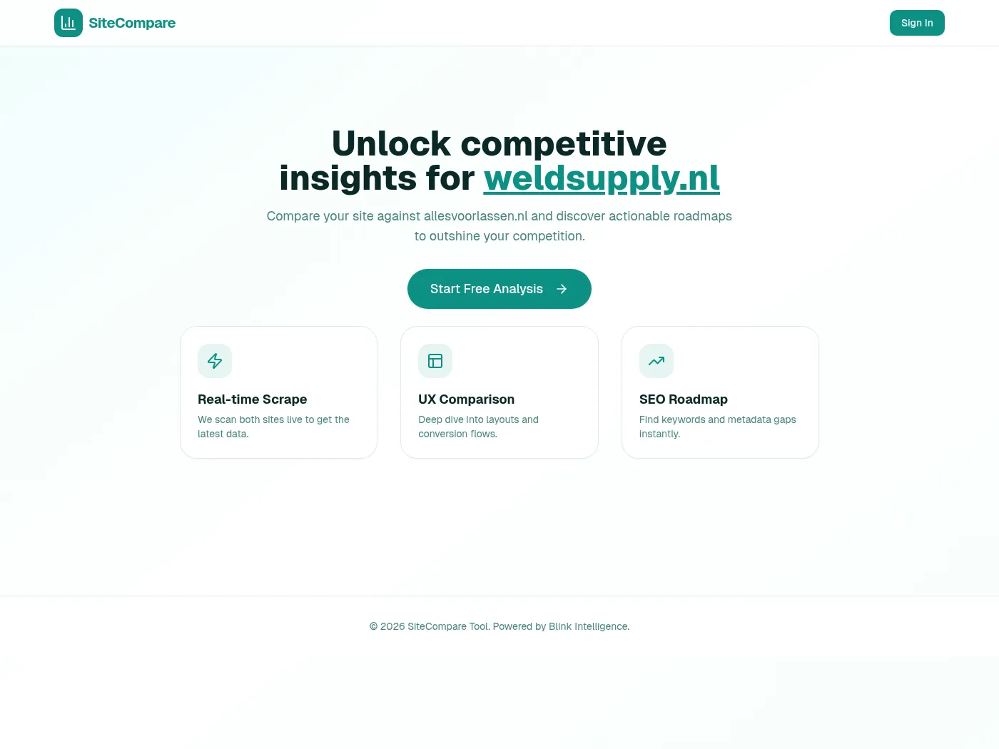 Site Competitor Analyzer